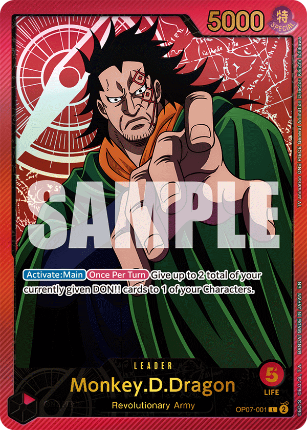 Monkey D. Dragon (OP07-001) EB02 Leader Alt Art (AA) | TCGKing.nl