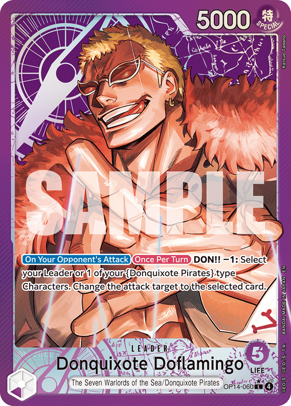 Donquixote Doflamingo (OP14-060) OP14-EB04 Leader Alt Art (AA) – TCGKing.nl